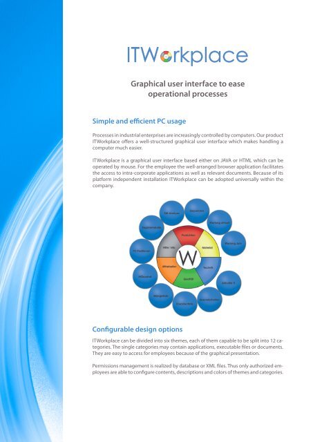 Graphical user interface to ease operational processes