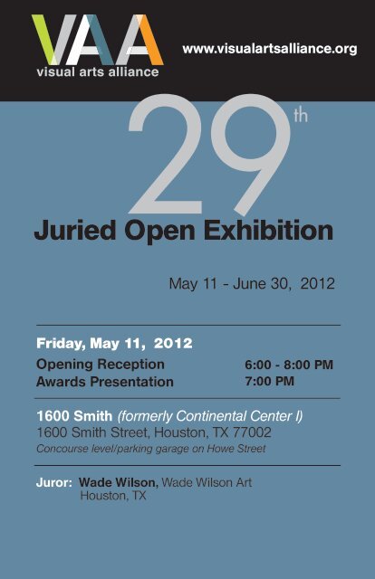 Exhibition Program - Visual Arts Alliance