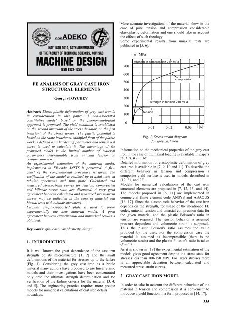 FE ANALISIS OF GRAY CAST IRON STRUCTURAL ELEMENTS ⎢|ε|