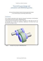 Tutorial for gear design and calculation with MDESIGN gearbox
