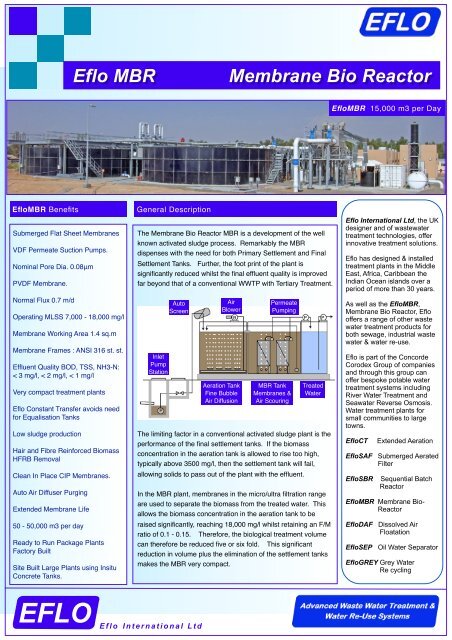 EfloMBR Membrane Bioreactor - Eflo International Ltd