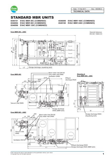 STANDARD MBR UNITS - Evac