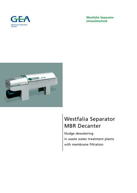 Westfalia Separator MBR Decanter