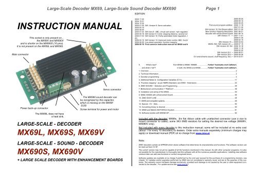 instruction manual large-scale - decoder mx69l, mx69s ... - Zimo