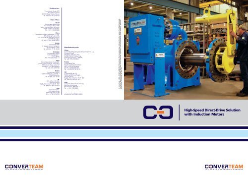 High-Speed Direct-Drive Solution with Induction Motors - Converteam
