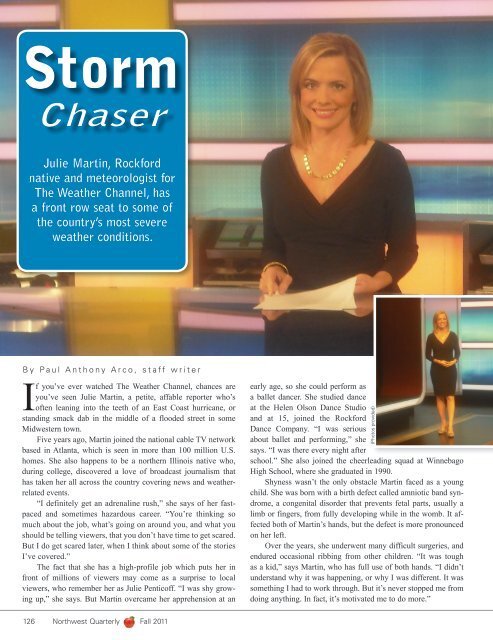Chaser Julie Martin, Rockford native and meteorologist - Paul Arco
