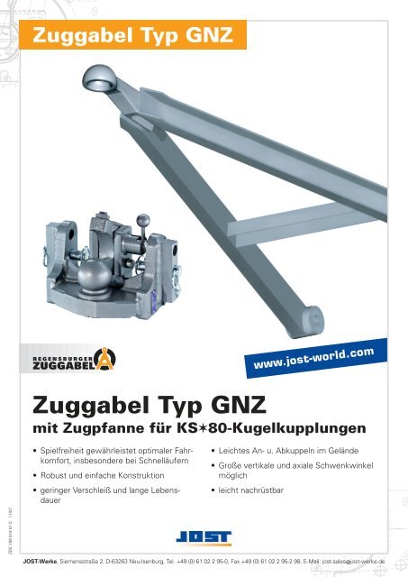 Zuggabel Typ GNZ - Jost-Werke GmbH