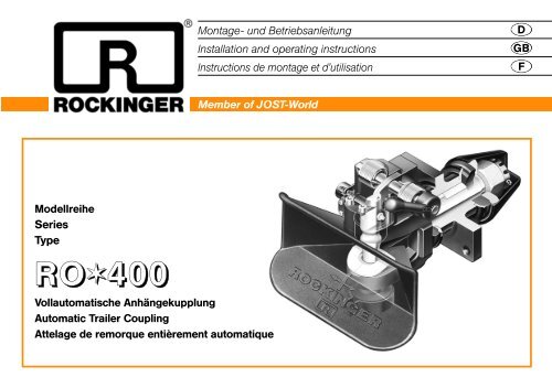 Installation and Operating Instructions for the RO 400 - JOST Australia