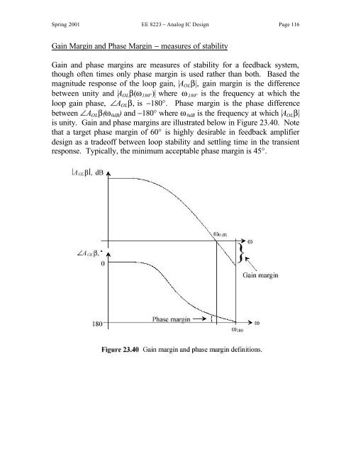 Gain Margin and Phase Margin − measures of stability Gain and ...