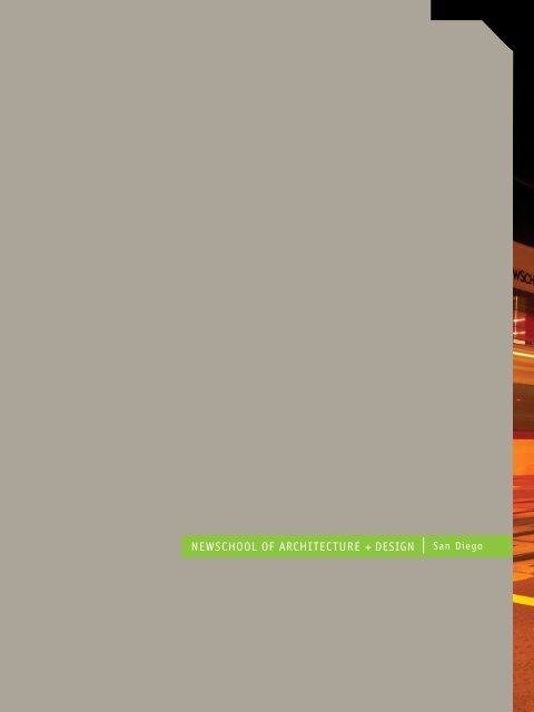 lookbook - NewSchool of Architecture + Design