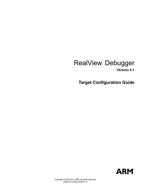 Customizing A Debug Configuration Arm Information Center