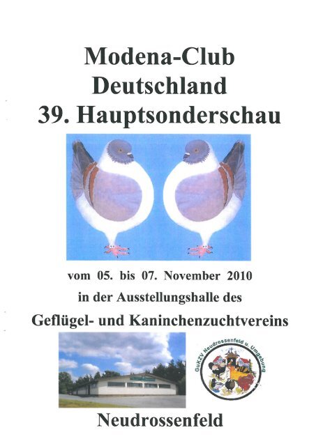 Katalog - Modena Tauben im Norden