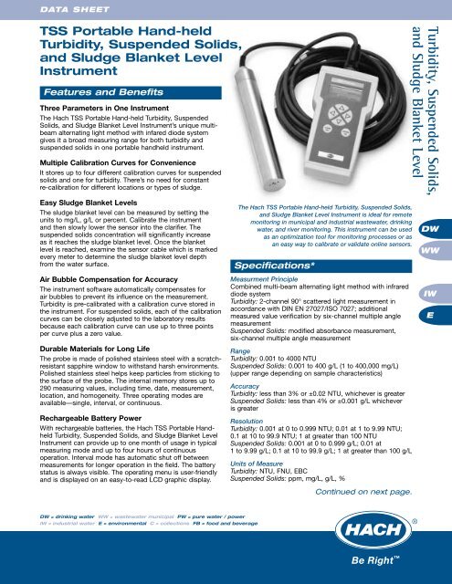 TSS Portable Hand-Held Data Sheet - Pryde Measurement and ...