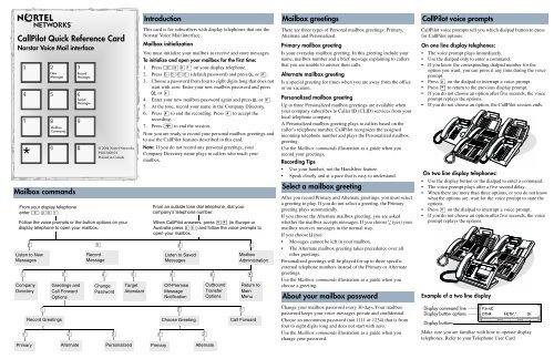 Quick Reference Card