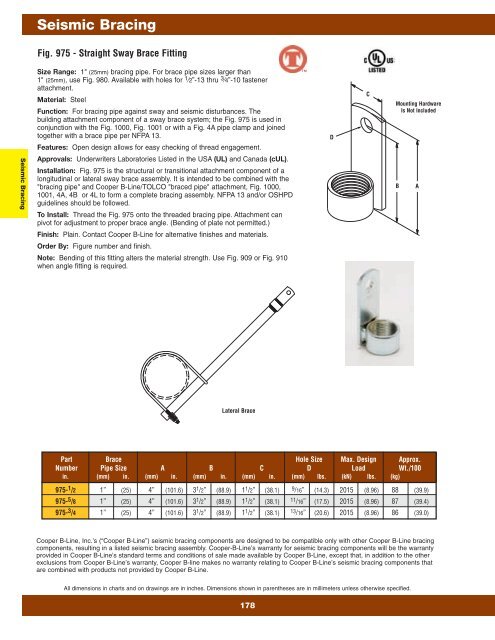 Seismic Bracing Seismic B