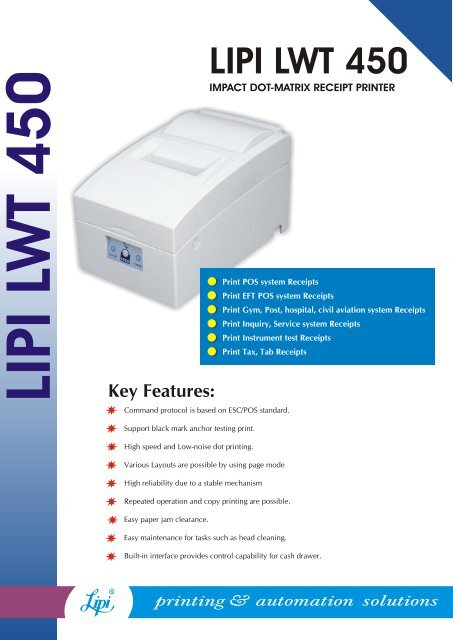 LWT 450 - Lipi Data Systems Ltd.