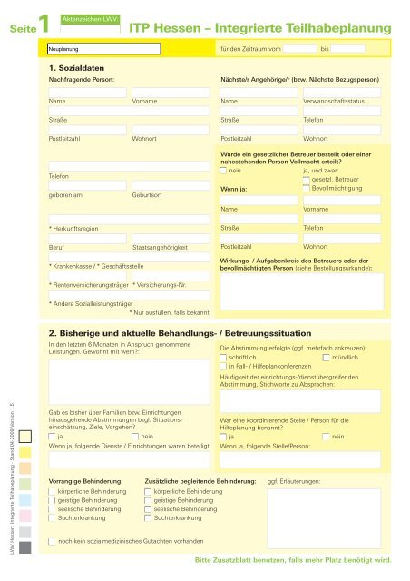 ITP Hessen – Integrierte Teilhabeplanung - Personenzentrierte Hilfen