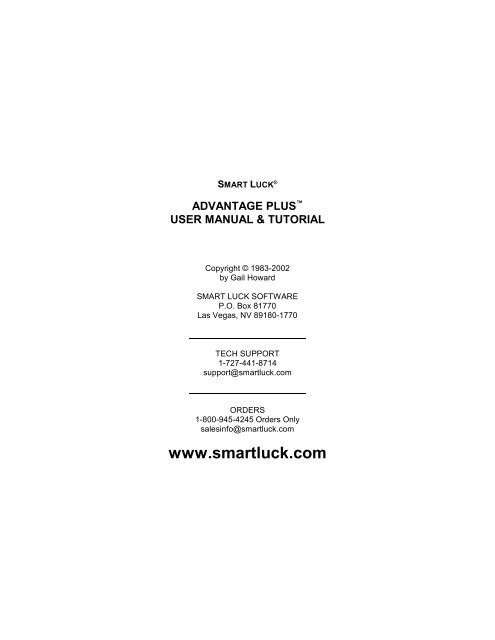 Mart uck - Lottery software and lotto books by Gail Howard.