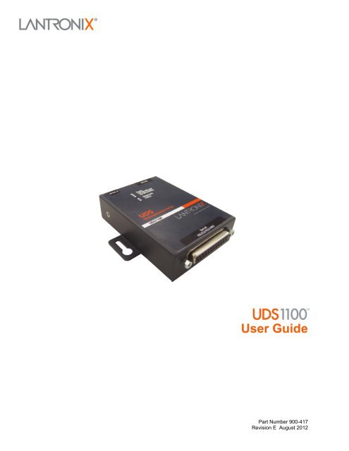 UDS1100 User Guide - Lantronix