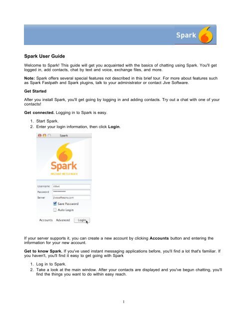 Spark User Guide - Ignite Realtime