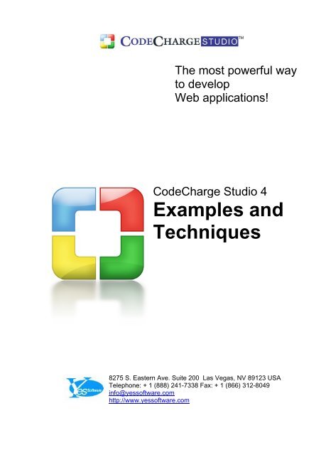 Examples and Techniques - CodeCharge