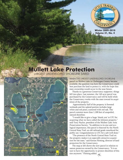 Mullett Lake Protection - Little Traverse Conservancy