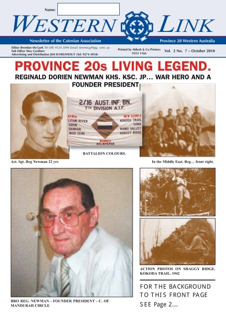 Western Link - Vol 2 No 7 October 2010 - Province 20