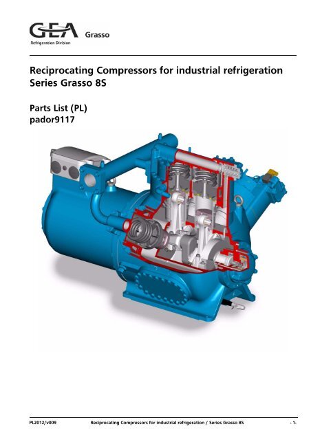 Reciprocating Compressors for industrial refrigeration Series Grasso ...