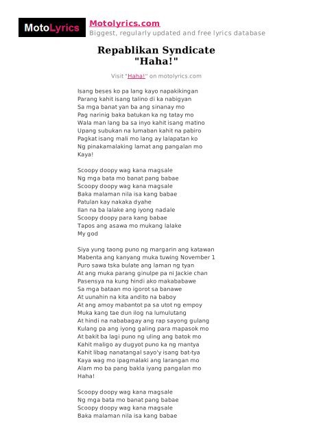 Repablikan Syndicate - Haha! - lyrics