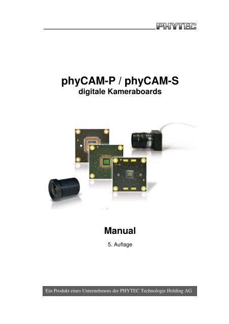 Manual und Design-Guide phyCAM-Serie (L-748 - Phytec ...