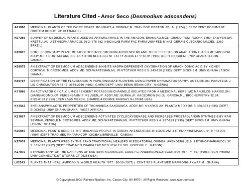 Amor Seco - Raintree Nutrition, Inc