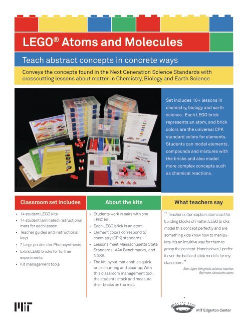 LEGO® Atoms and Molecules - Mind and Hand Alliance - MIT