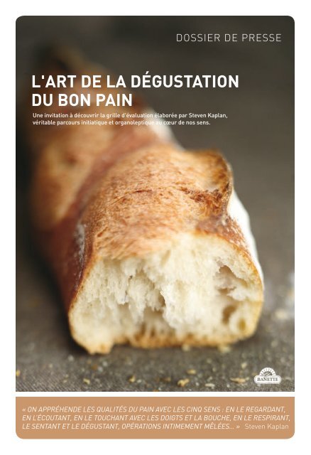 L'ART DE LA DÉGUSTATION DU BON PAIN - Banette