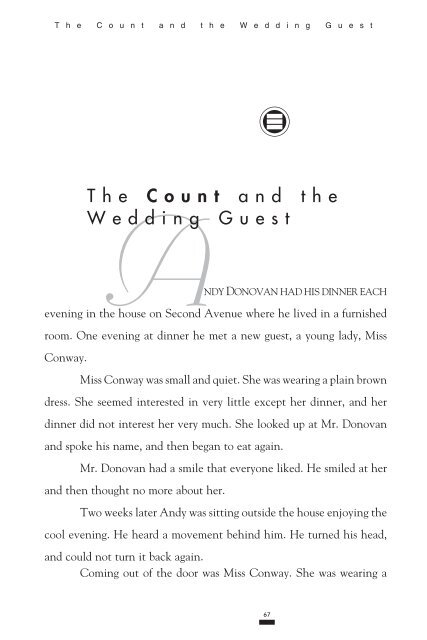 The Count and the Wedding Guest - American English