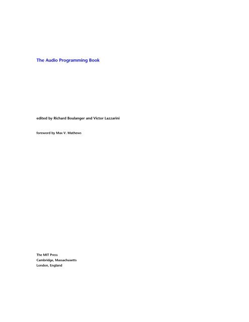 Audio Programming Book - MIT Press