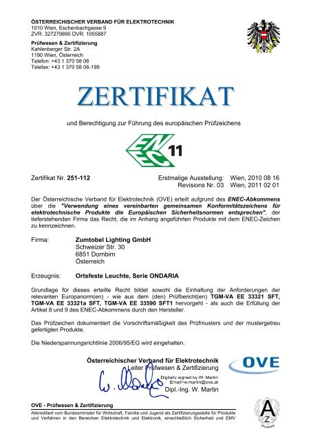 ENEC Certificate - The Future Build