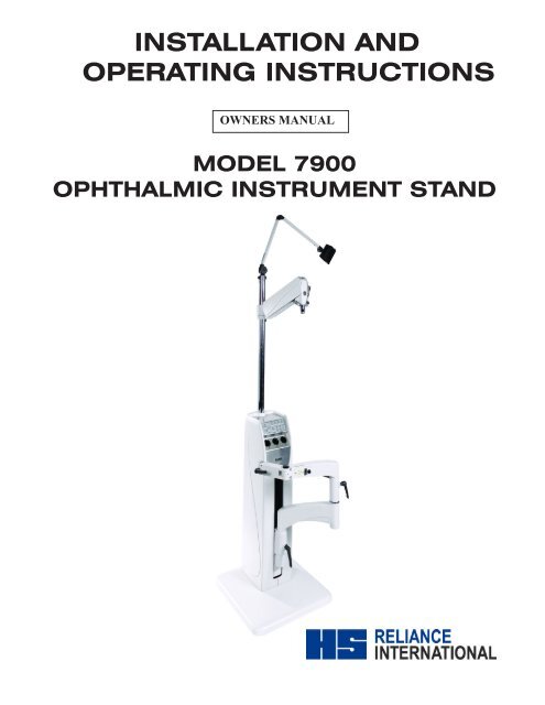 7900 Instrument Stand - Haag-Streit USA