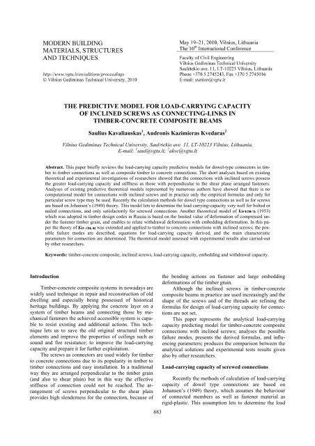 the predictive model for load-carrying capacity of inclined screws as ...