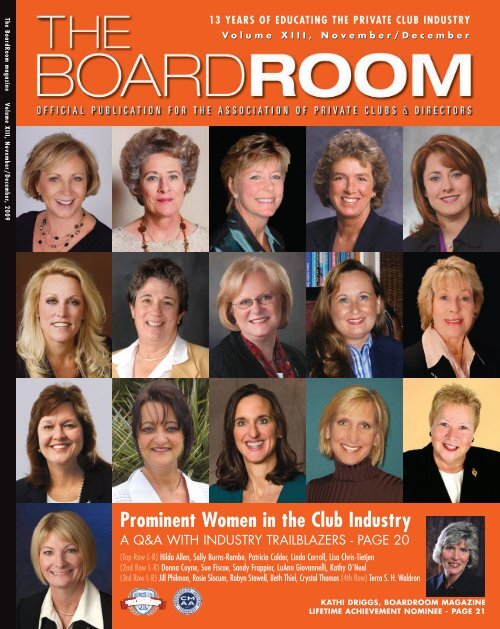 Prominent Women in the Club Industry - BoardRoom magazine
