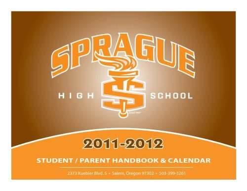 student / parent handbook & calendar - Sprague High School