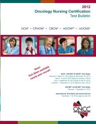 ONC-PRO Summary Log - Oncology Nursing Certification Corporation