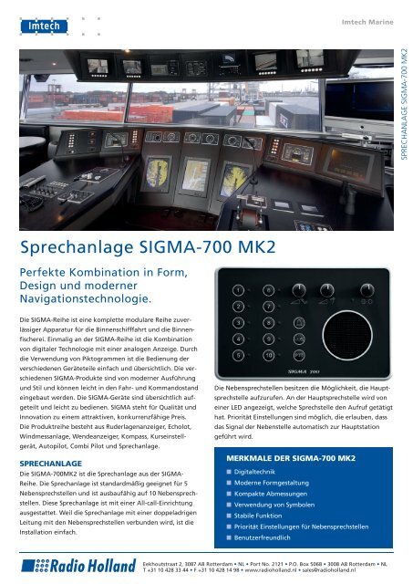 Sprechanlage SIGMA-700 MK2