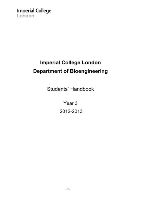 Department of Bioengineering - Workspace - Imperial College London