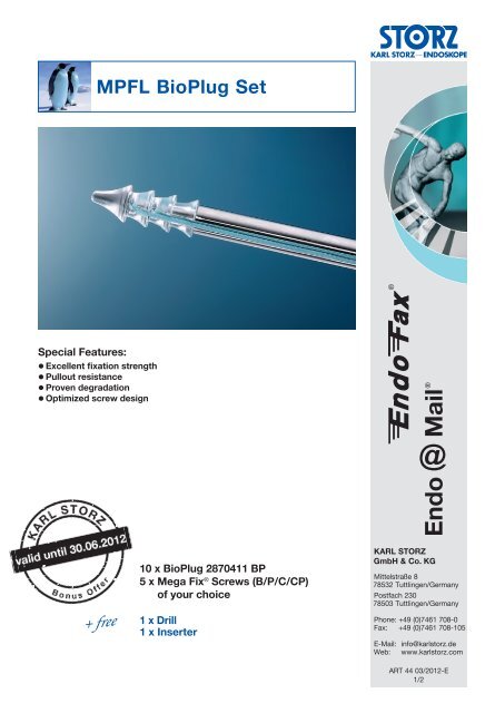 MPFL BioPlug Set - Karl Storz