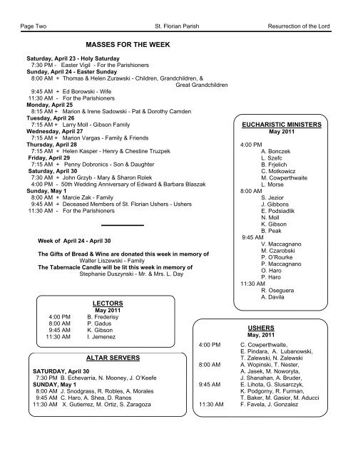 Read-Only - St. Florian Church - Hegewisch.Net