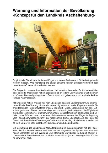 Warnung und Information der Bevölkerung - Gemeinde Kahl am Main Warnung und Information der Bevölkerung - Gemeinde Kahl am Main