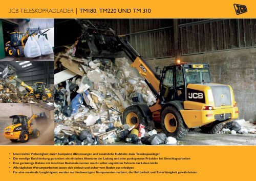 jcb teleskopradlader | tm180, tm220 und tm 310 - DEMCO JCB