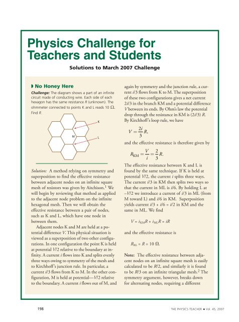 Physics Challenge for Teachers and Students - Scitation