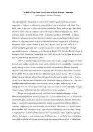 Non-standard Verb Forms in CSW