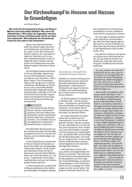 Kirchenkampf in Hessen und Nassau - RPI der EKHN